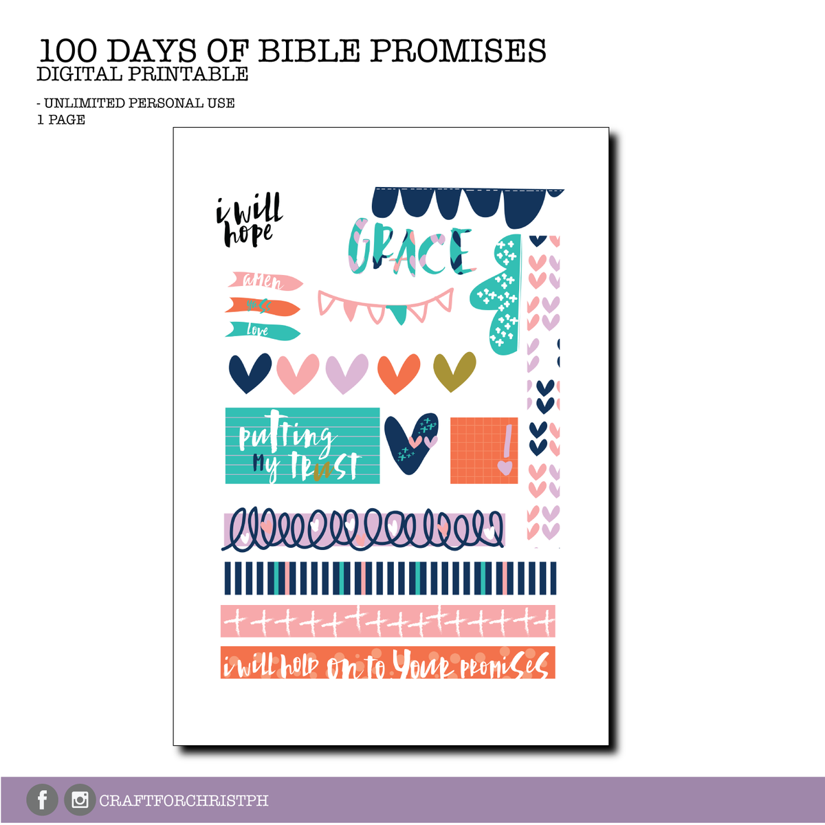 100 Days of Bible Promises Printable – Craft for Christ PH