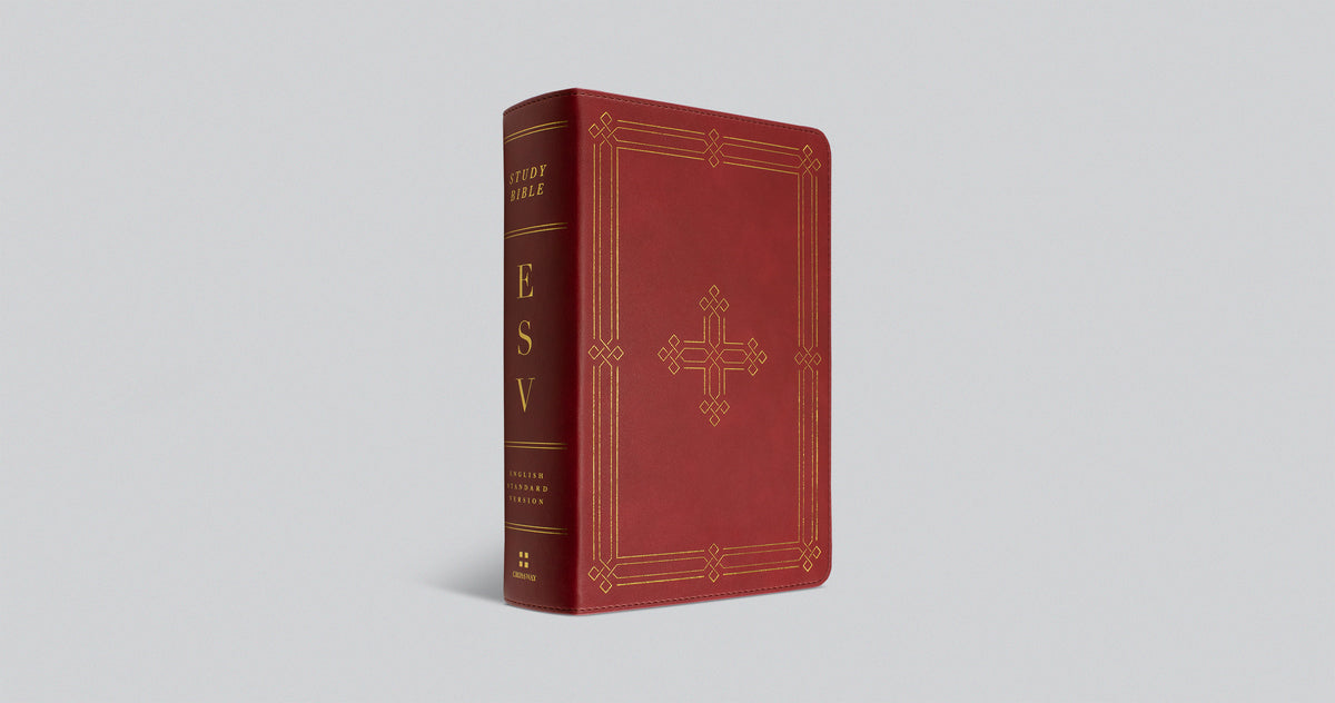 ESV Study Bible - Personal Size (TruTone®, Crimson, Engraved Cross Des ...