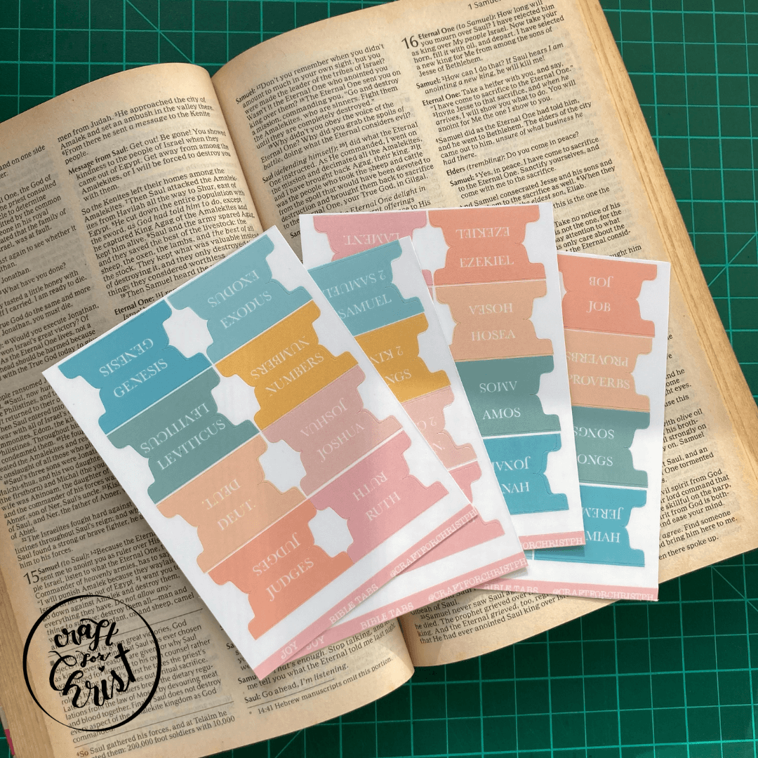 Bible Tabs - Craft for Christ - Joy - Pealable sticker for Journaling ...
