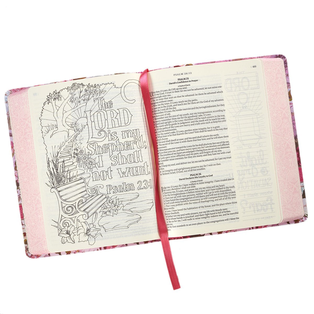 KJV Holy Bible, My Creative Bible, Silky Floral Flexcover Journaling B ...